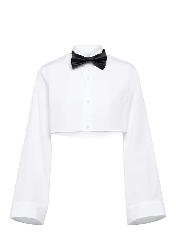 Noir Kei Ninomiya Cropped Shirt - White