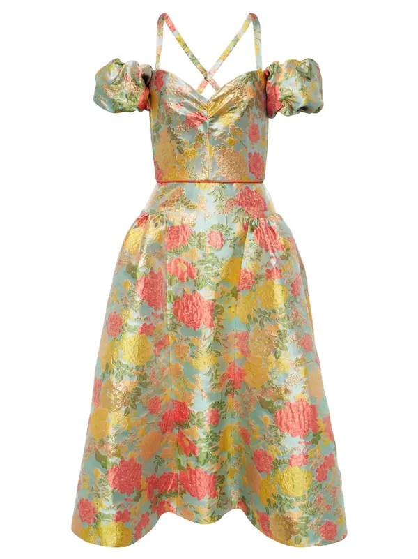 MARKARIAN Jackie Floral Jacquard Midi Dress - Multicoloured