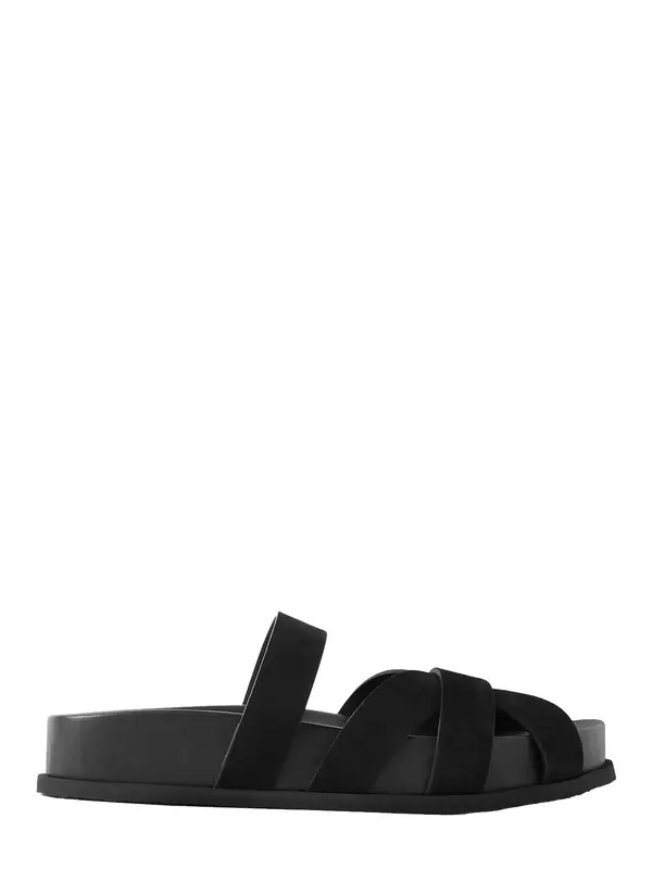 NEOUS Ibor Suede Slides - Black