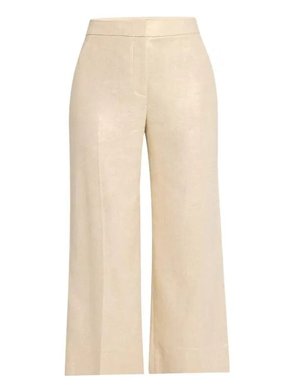 Veronica Beard Brixton Wide-leg Ankle Length Pants - Gold