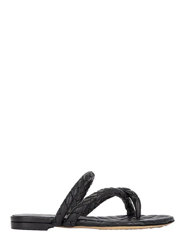Bottega Veneta Leaf Flat Sandals - Black