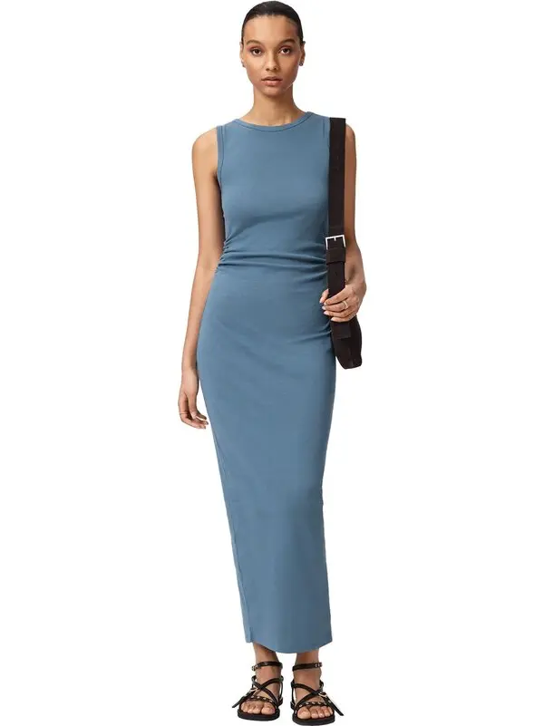 ALLSAINTS Katarina Boat Neck Maxi Dress - Captain Blue