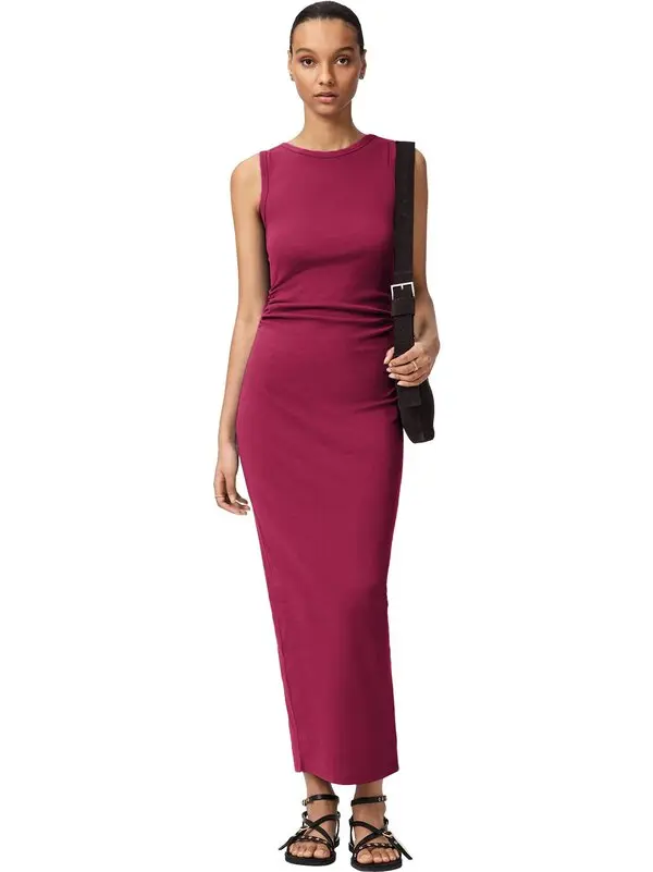 ALLSAINTS Katarina Bodycon Maxi Dress - Pop Raspberry Pink