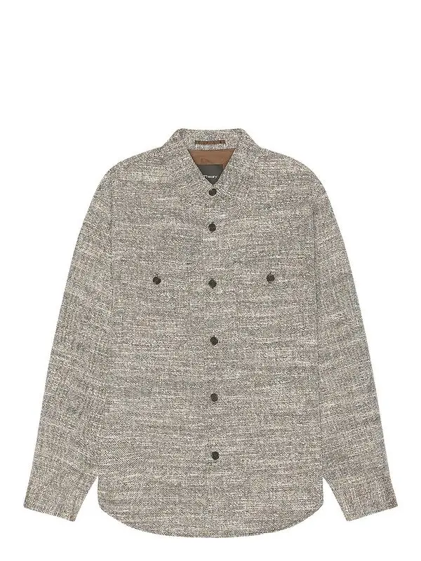 Theory Garvin Tweed Jacket - Coffee Multi