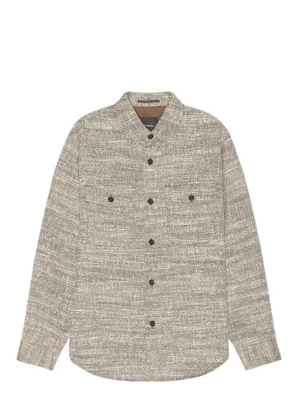 Theory Garvin Tweed Jacket - Coffee Multi