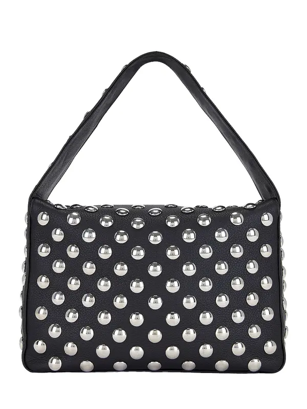 Khaite Elena Studded Shoulder Bag - Black