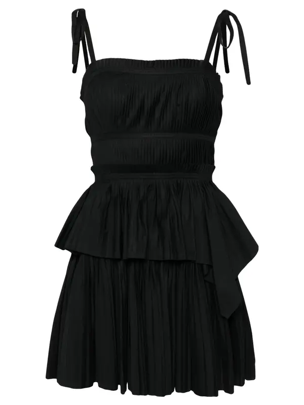Ulla Johnson Bailey Pleated Mini Dress - Black