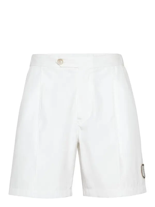 Brunello Cucinelli Tailored Logo-appliqué Shorts - White