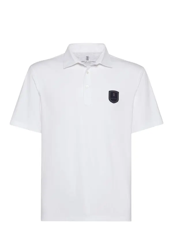 Brunello Cucinelli Appliqué-detail Polo Shirt - White