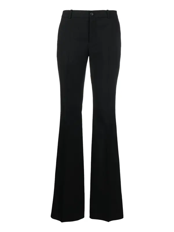 Saint Laurent High-waist Flared Trousers - Black