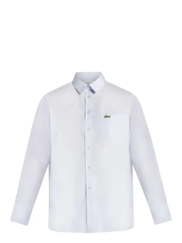 Lacoste Logo-appliqué Cotton Shirt - Blue