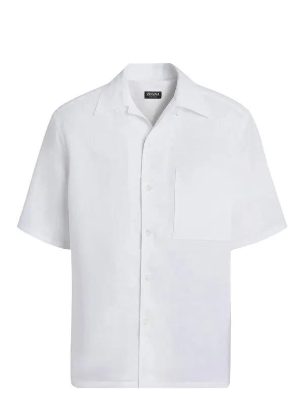 Zegna Short-sleeve Linen Shirt - White