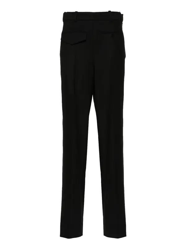 Victoria Beckham Twill Tapered Trousers - Black