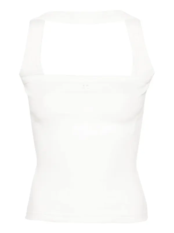 COURREGES Hyperbole 90's Ribbed Top - White