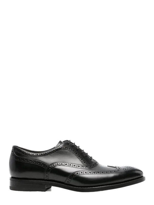 HENDERSON BARACCO Almond-toe Leather Brogues - Black