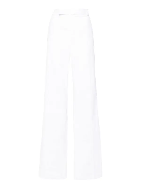 Thom Browne Pressed-crease Trousers - White