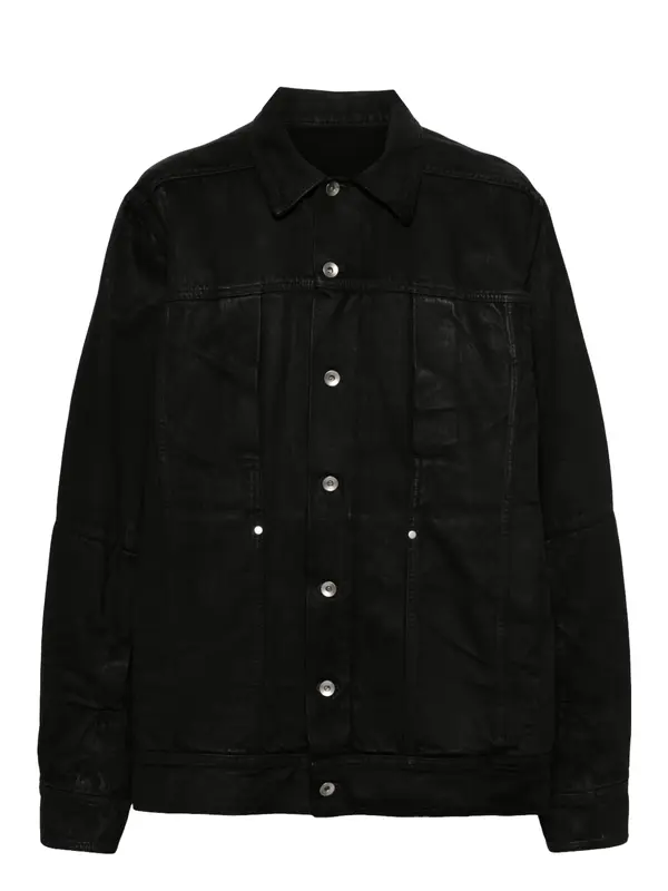 Rick Owens Worker Cotton Shirt Jacket - Black