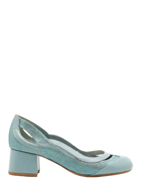 STUDIO CHOFAKIAN Richter Leather Pumps - Blue