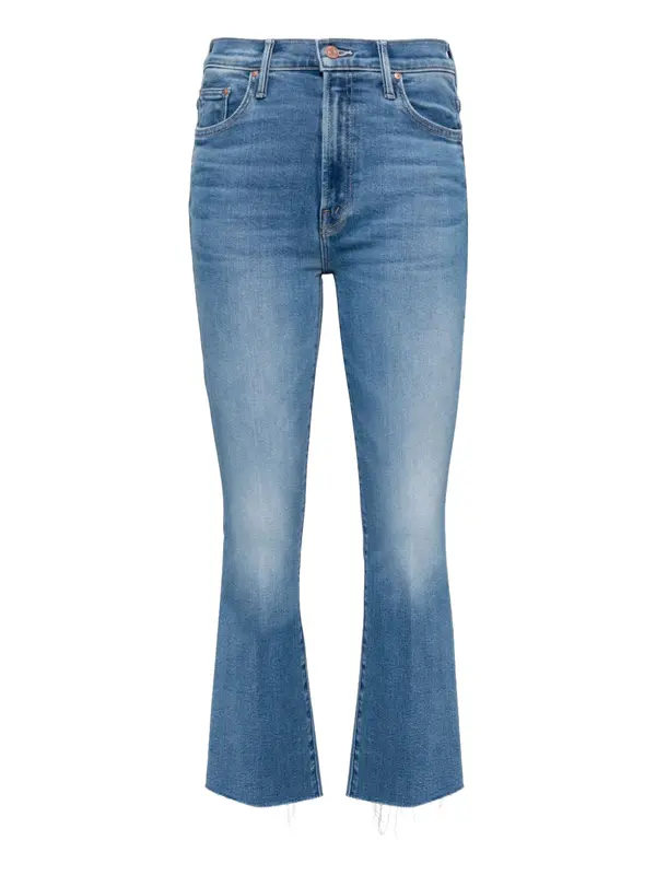 MOTHER The Insider Cropped Bootcut Jeans - Blue
