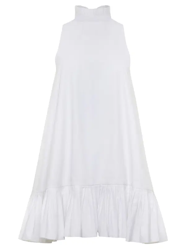 AZLEE Alcott Poplin Mini Dress - White