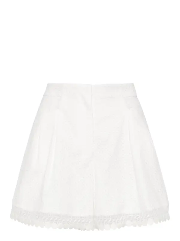 Shiatzy Chen Plenteous Openwork Shorts - White