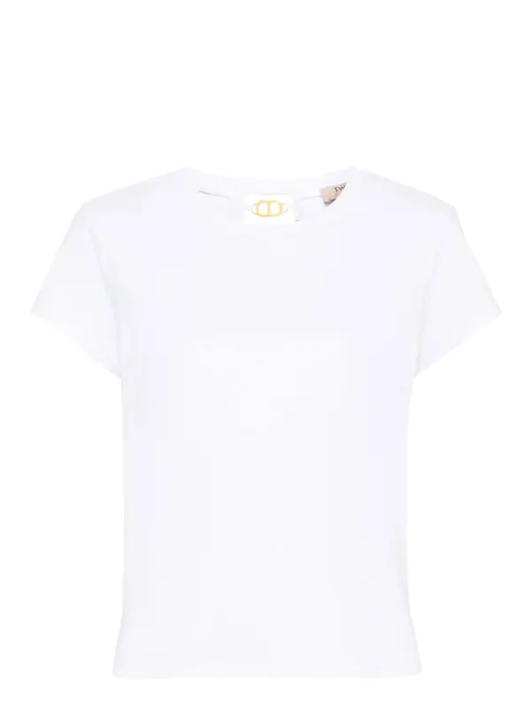 TWINSET Logo-plaque Cotton T-shirt - White