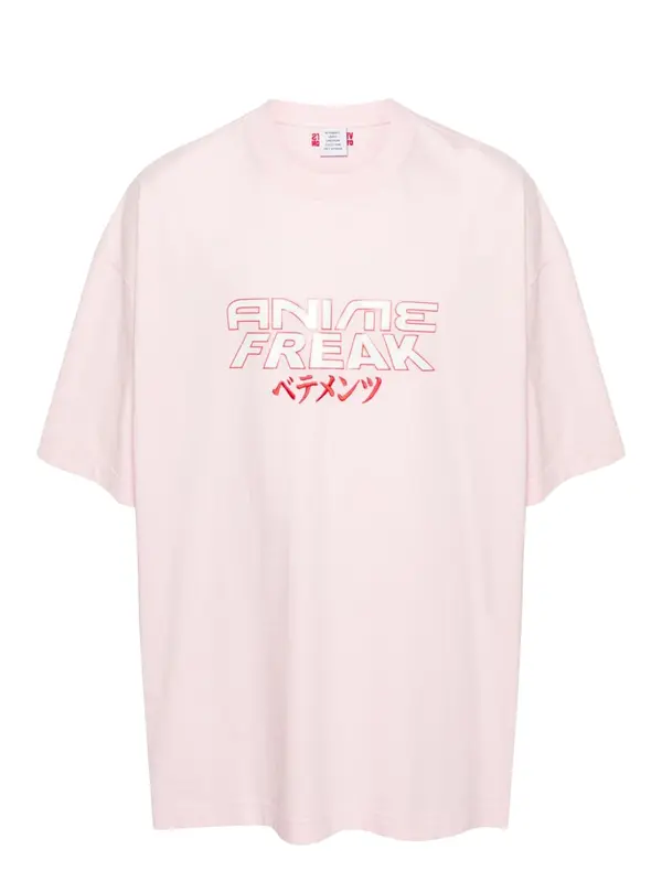 Vetements Slogan-print Cotton T-shirt - Pink