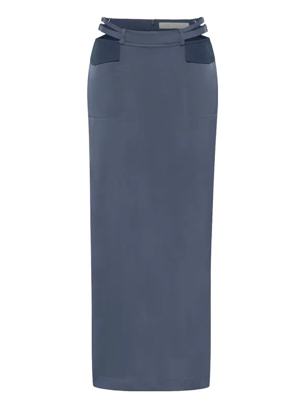 DION LEE Column Maxi Skirt - Grey
