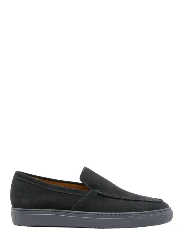 DOUCAL'S Round-toe Suede Loafers - Blue
