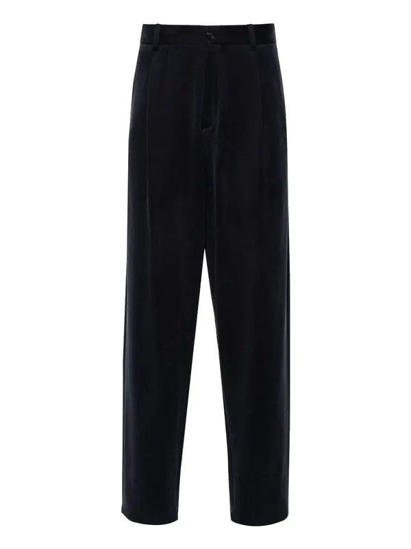 Giorgio Armani Straight-leg Jersey Trousers - Blue