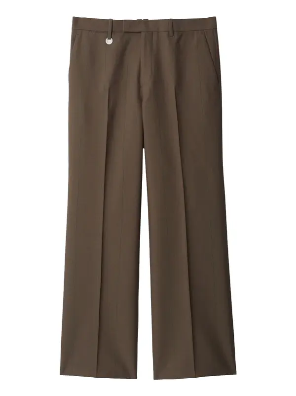 Burberry Wool Tailored Trousers - Brown