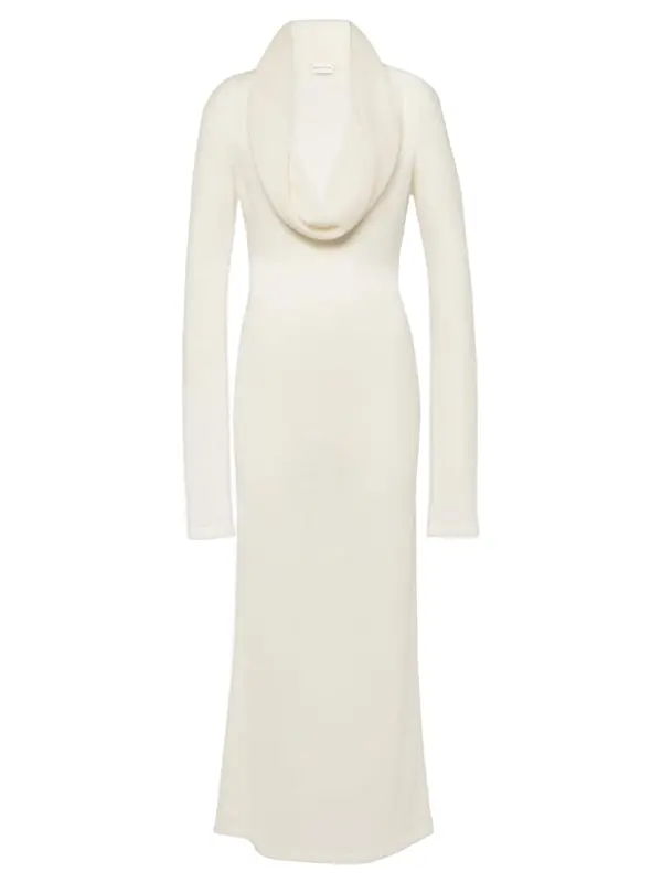 Magda Butrym Alpaca-blend Knitted Maxi Dress - White
