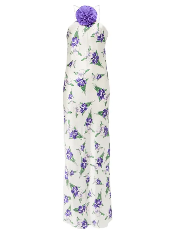RODARTE Floral-appliqué Gown - Purple