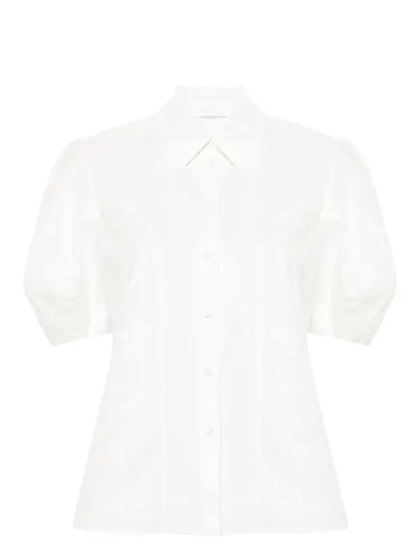 Chloé Embroidery-detail Poplin Shirt - White