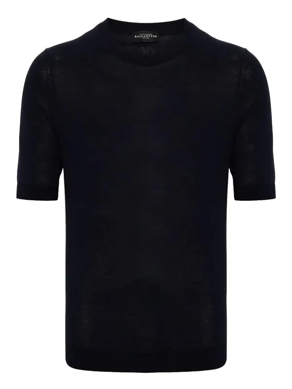 BALLANTYNE Ribbed-trim T-shirt - Blue