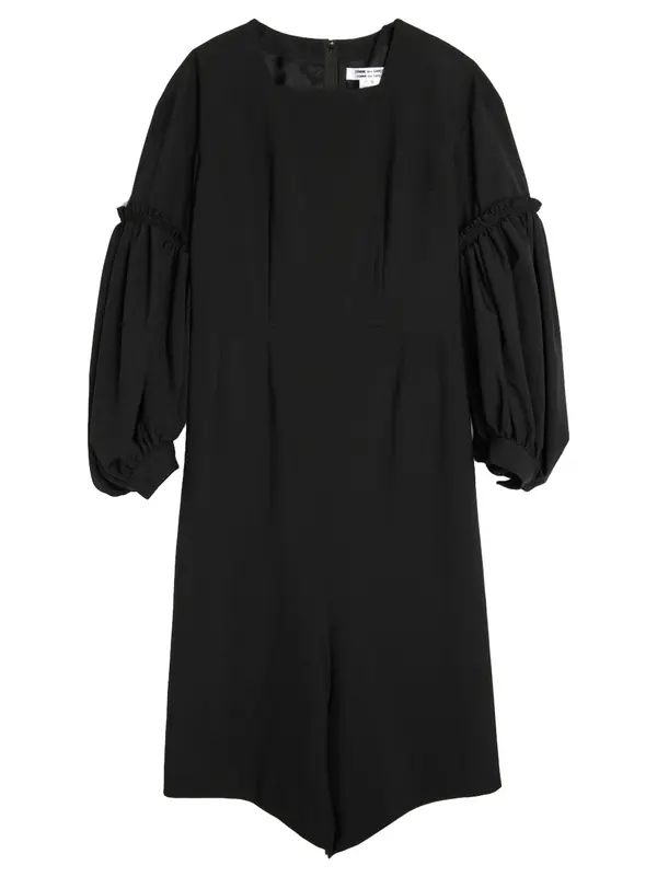 Comme Des Garçons Wool Midi Dress - Black