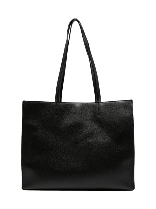 Patrizia Pepe Grained Leather Tote Bag - Black