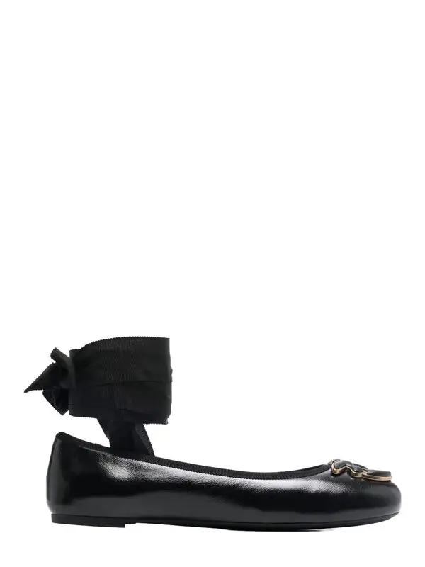 Pinko Love Birds Ballerina Shoes - Black