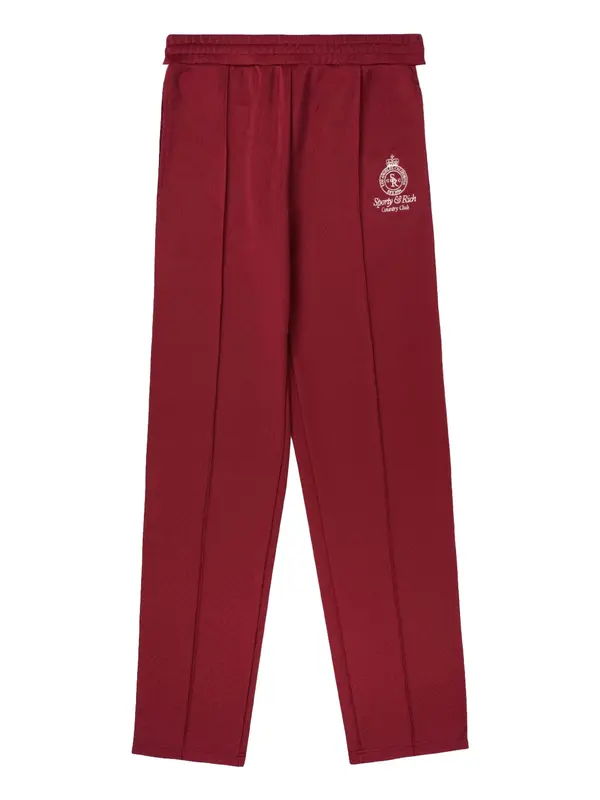 SPORTY & RICH Crown Track Pants - Red