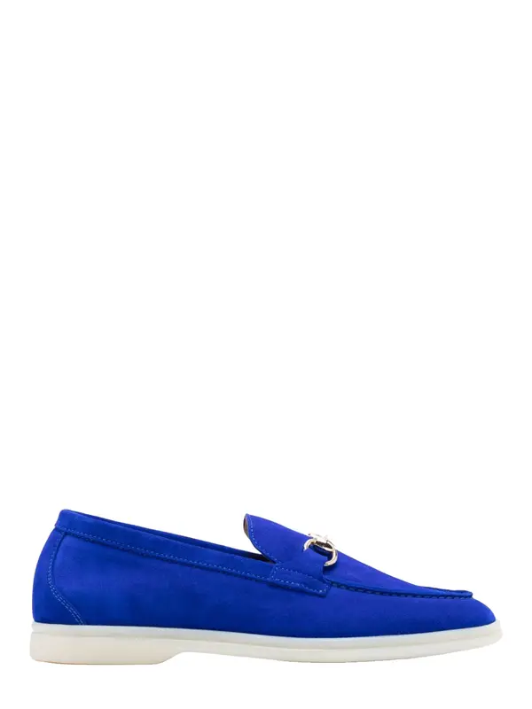 SCAROSSO Lilia Suede Loafers - Blue