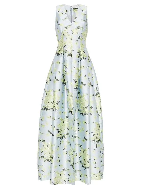 Sachin & Babi Brooke Floral-print Gown - Blue