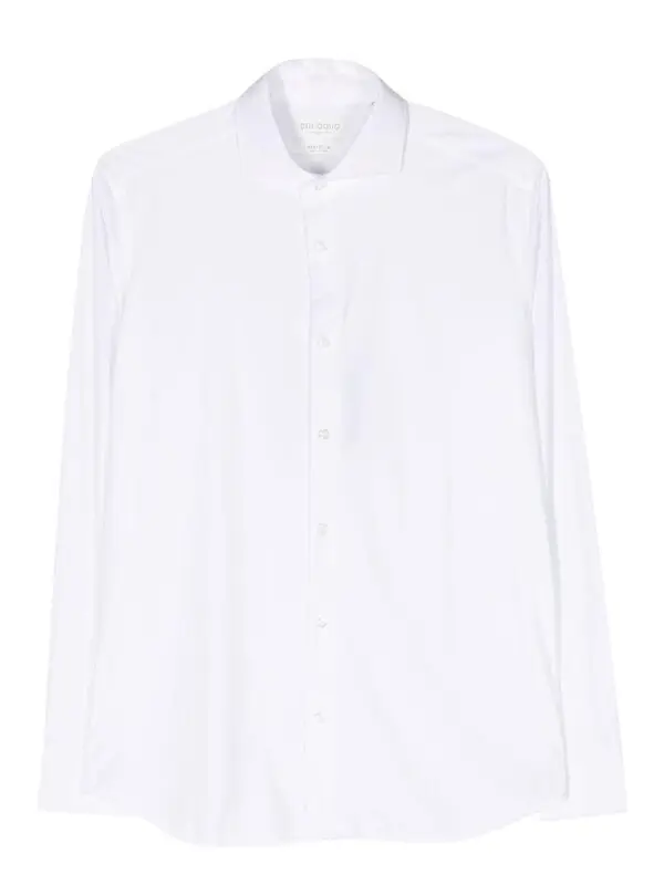 DELL'OGLIO Classic-collar Buttoned Shirt - White