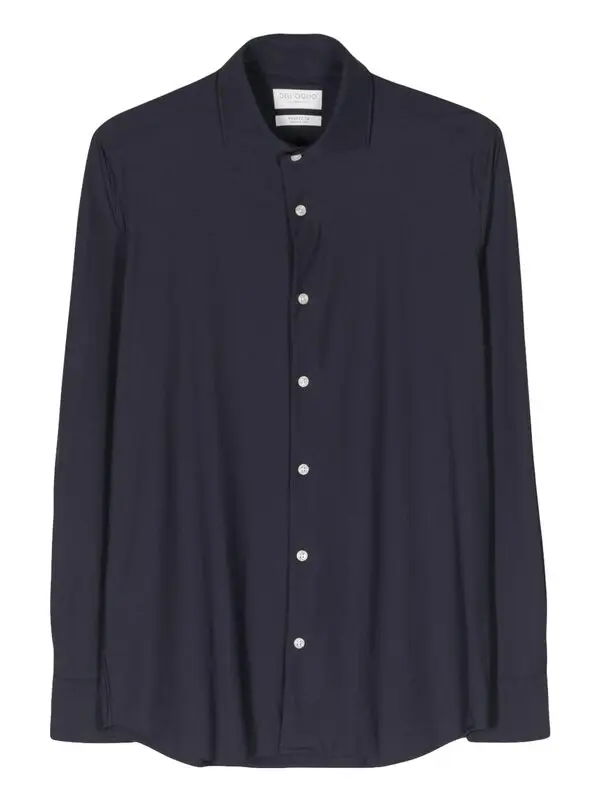 DELL'OGLIO Classic-collar Buttoned Shirt - Blue