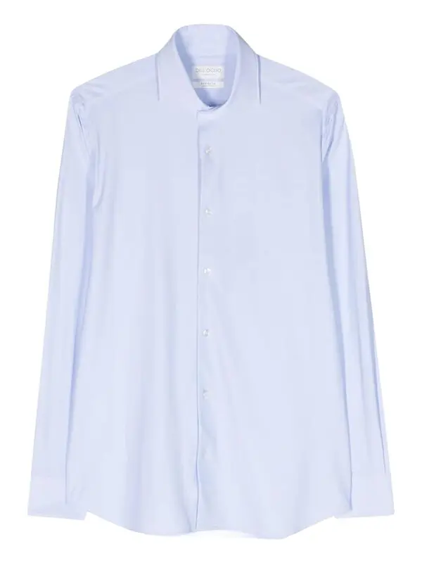 DELL'OGLIO Striped Classic-collar Shirt - Blue