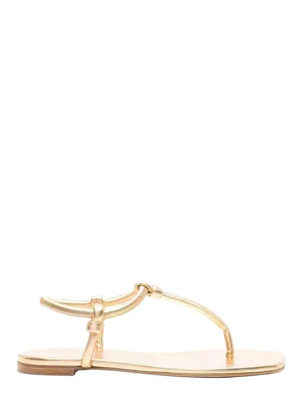 GIANVITO ROSSI Juno Thong Sandals - Gold