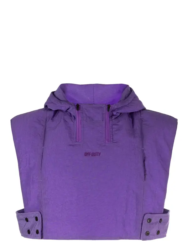 OFF DUTY Cropped Hooded Gilet - Purple