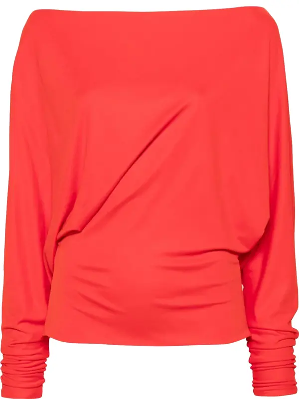 Khaite Juno Dolman-sleeve Top - Red