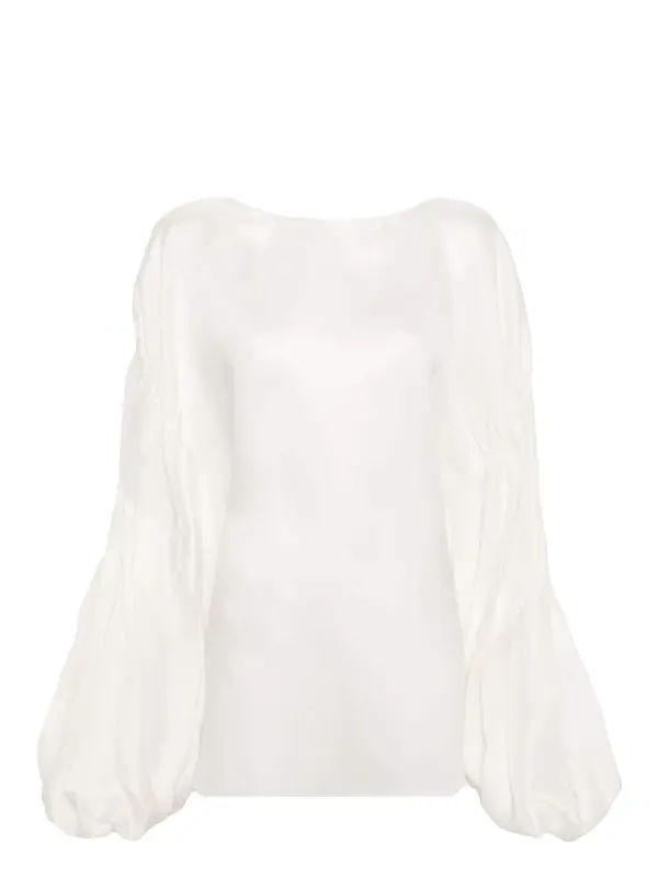 Khaite The Quico Silk Blouse - White