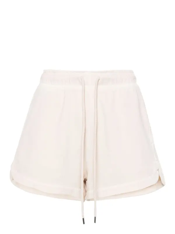 Pinko Logo-print Cotton Shorts - Neutrals