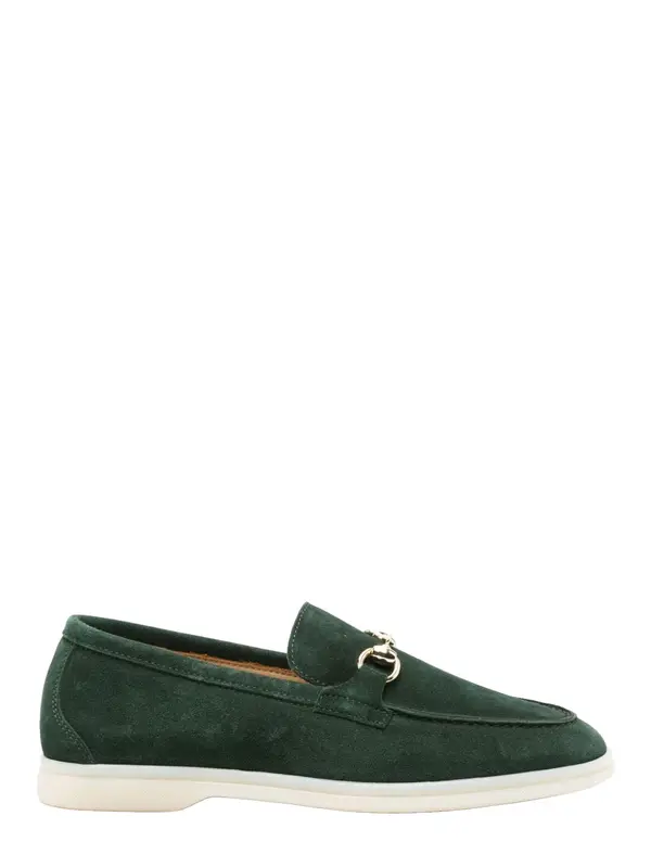 SCAROSSO Lilia Suede Loafers - Green